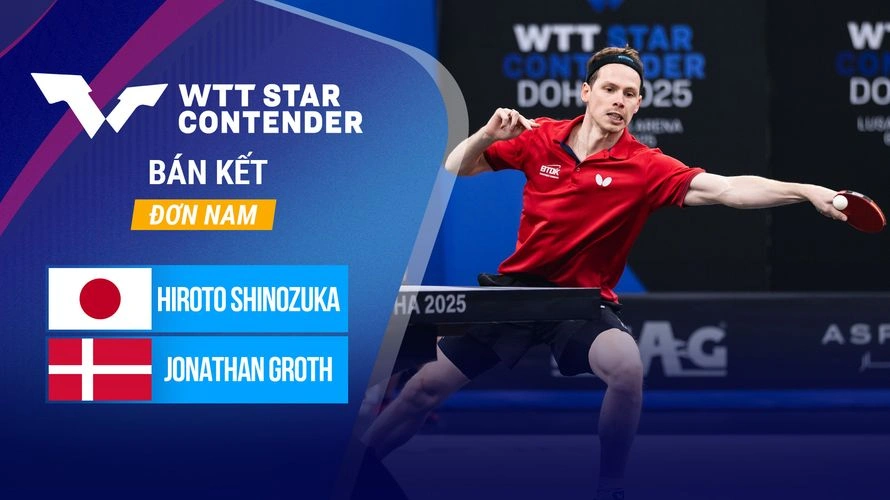 Hiroto Shinozuka vs Jonathan Groth Bán kết Đơn Nam - WTT Star Contender ...